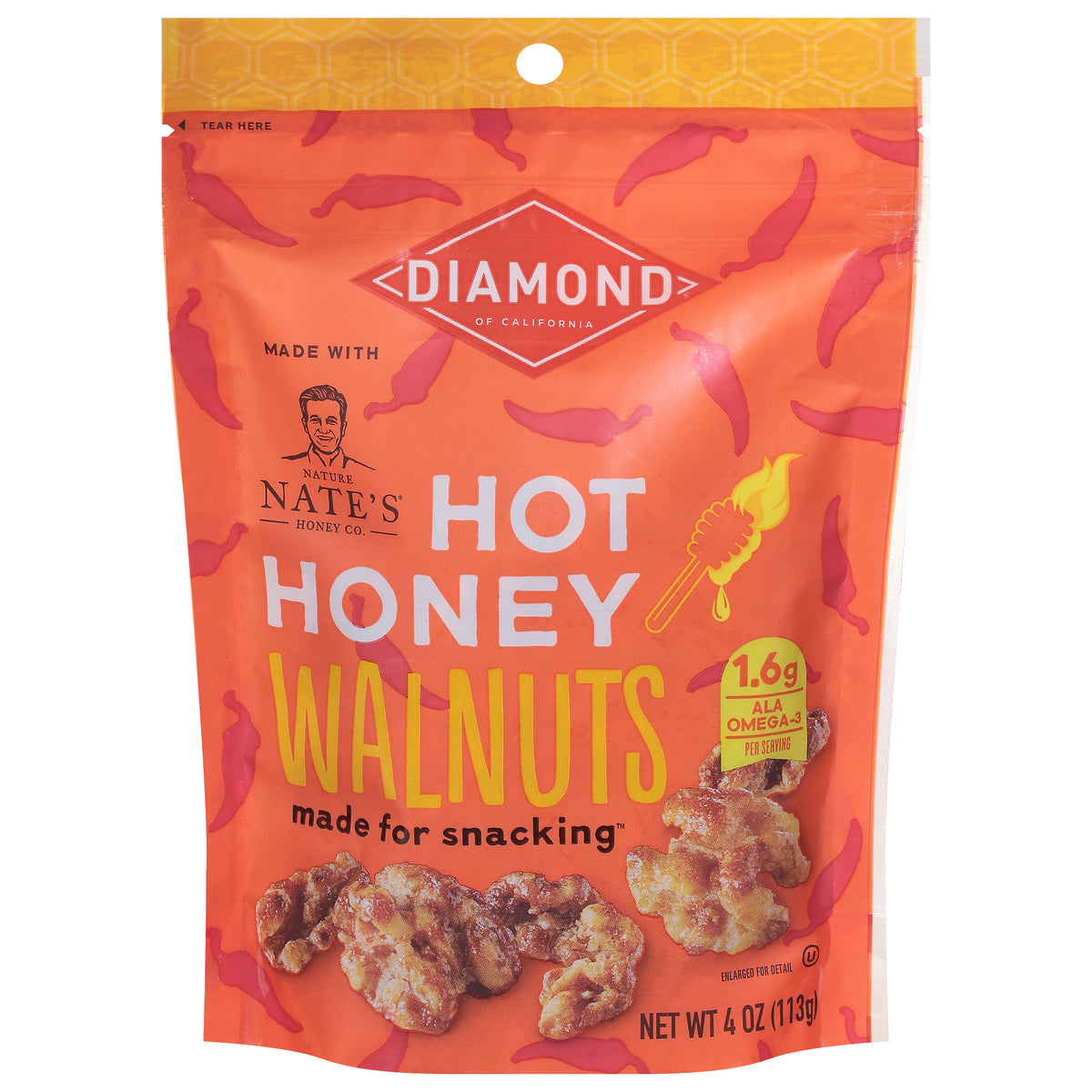Hot Honey Snack Walnuts (Made with Nature Nate's Honey) – Diamond Nuts ...