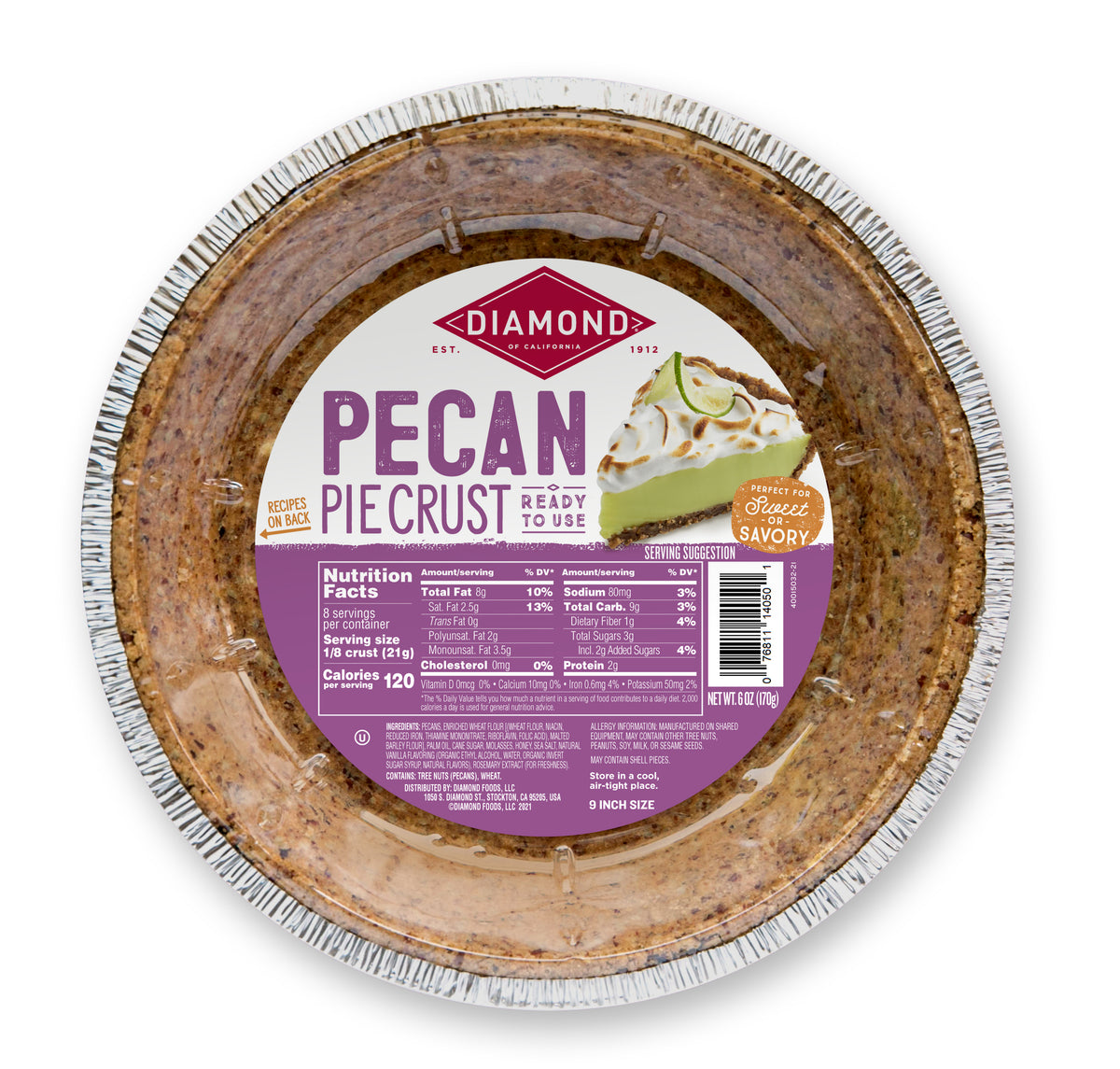 Ready to Use Pecan Pie Crust – Diamond Nuts Store