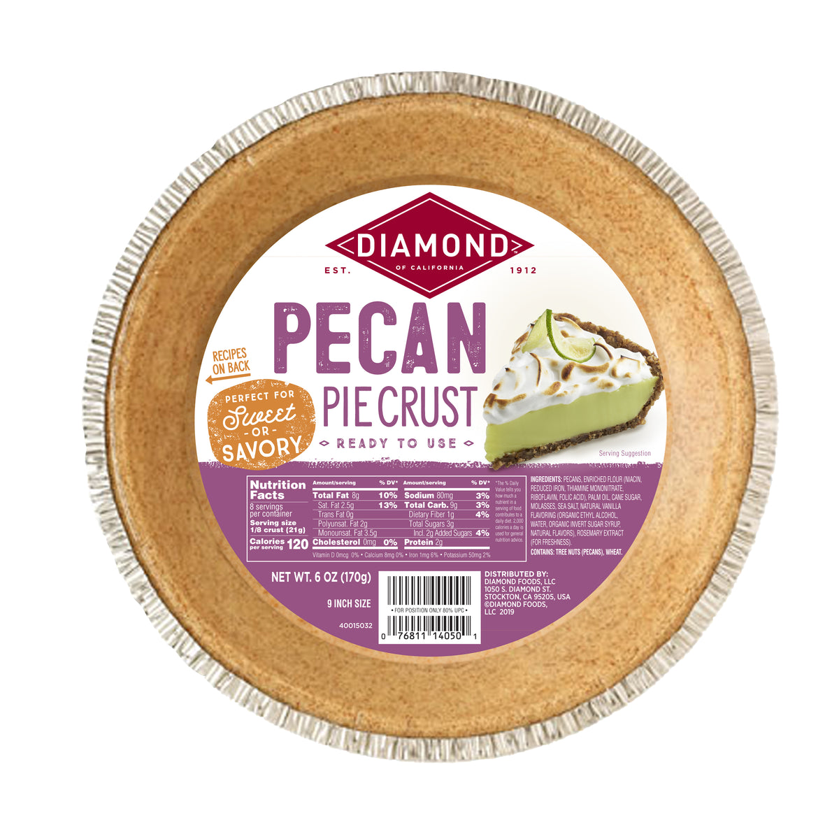 Ready to Use Pecan Pie Crust – Diamond Nuts Store